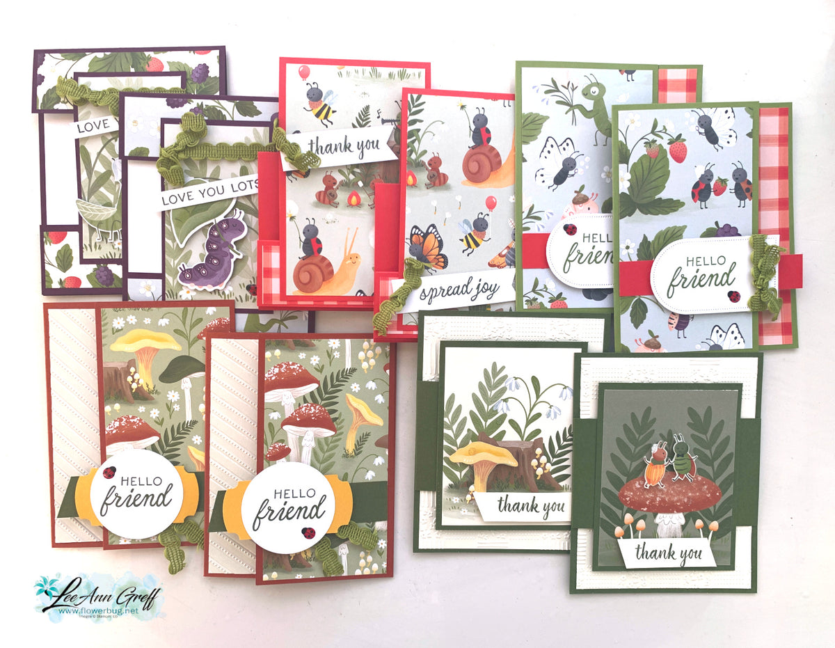 Cute as a Bug Fun Fold cards tutorial with video – Flowerbug's Shop