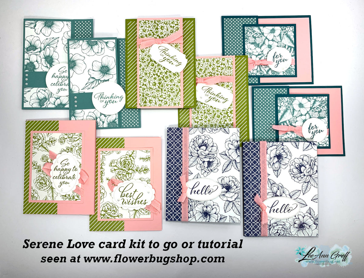 Serene Love card tutorial PDF – Flowerbug's Shop