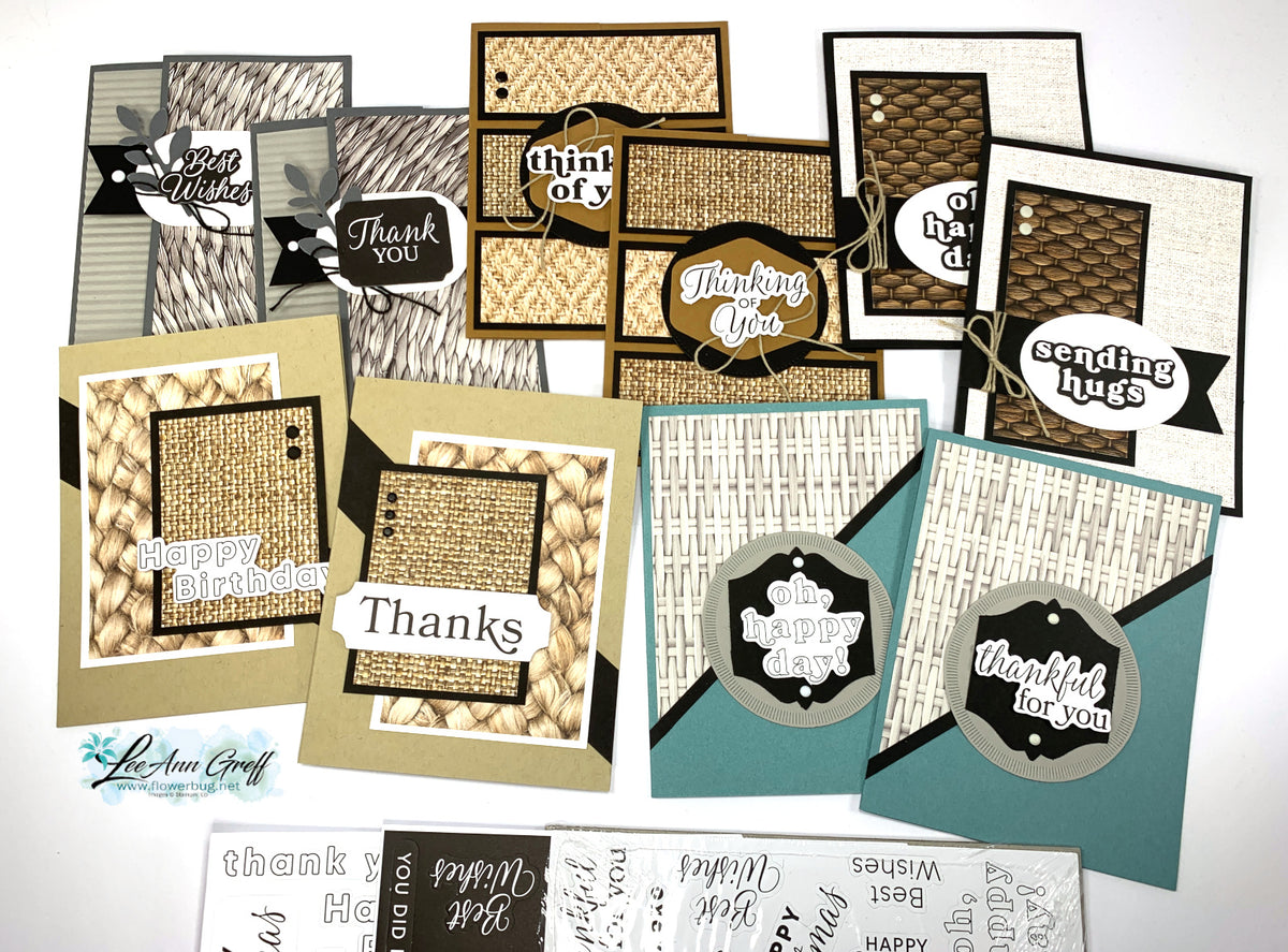 Woven Textures cards PDF tutorial – Flowerbug's Shop