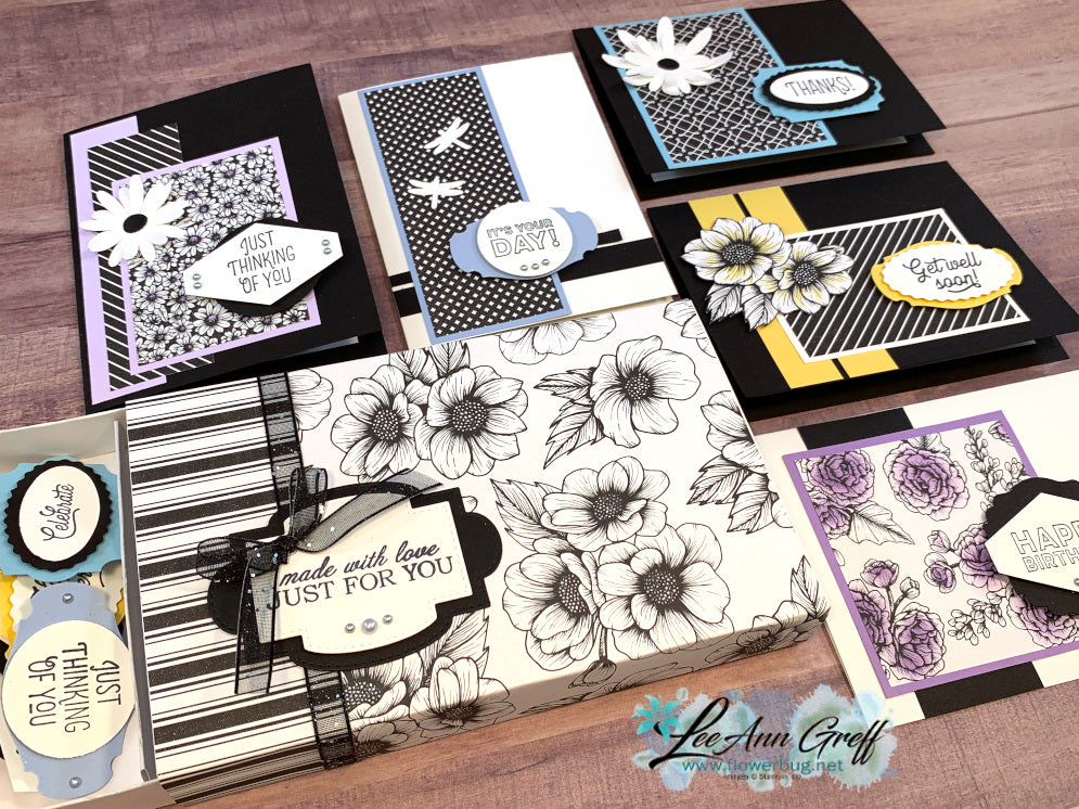 Mix & Match Box with cards; PDF Tutorial – Flowerbug's Shop